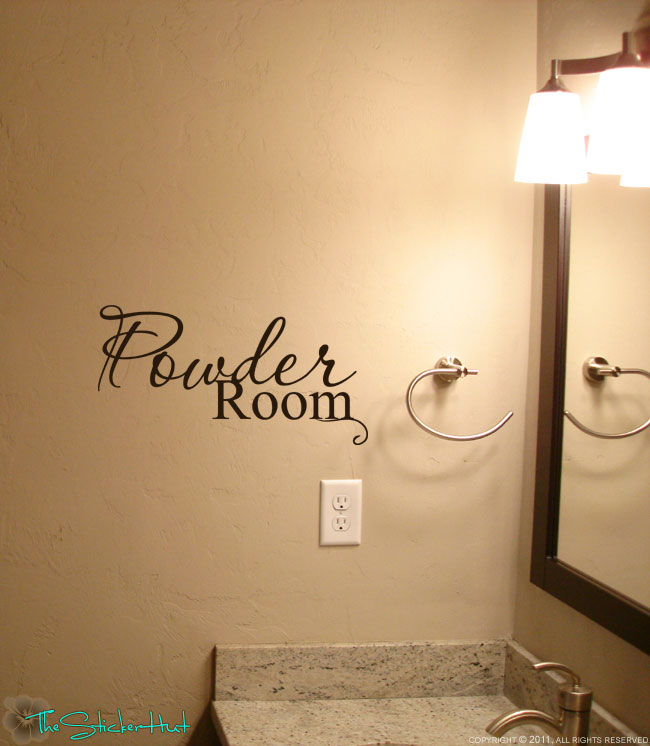 Powder Room Decal Sticker - #1085 – thestickerhut