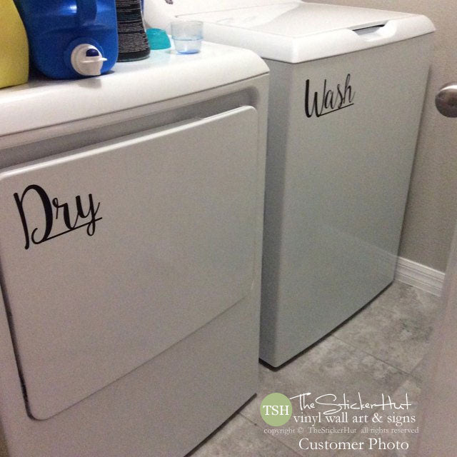 Wash Dry Laundry Room Decals Stickers - #1889 – thestickerhut