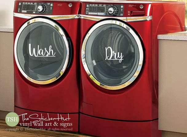 Wash Dry Laundry Room Decals Stickers - #1889 – thestickerhut