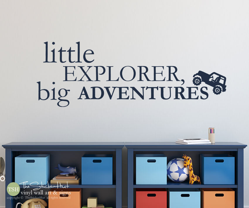 Little Explorer Big Adventures Jeep Decal Sticker - #1967 – thestickerhut